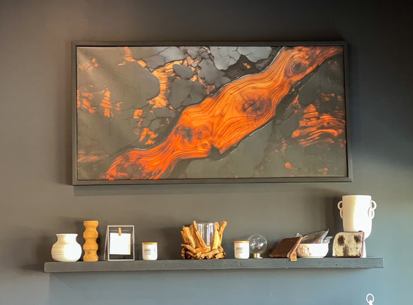Lava and Wood Wall Art - Timber & Beam